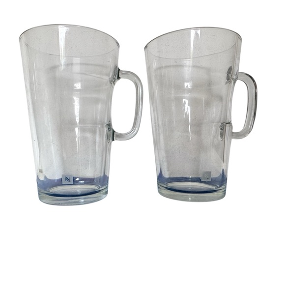 Nespresso | Kitchen | Nespresso Clear Glass Coffee Latte Mugs Srr Of 2 ...